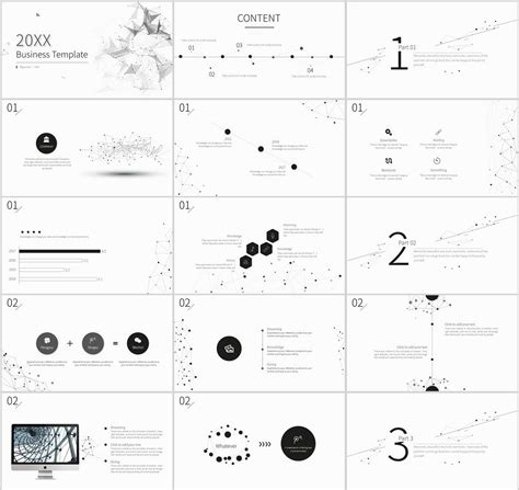 极简ppt模板：玩的就是一个黑白 逼格ppt