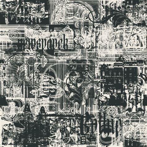 Abstract Seamless Pattern With Chaotic Layering Vector Image