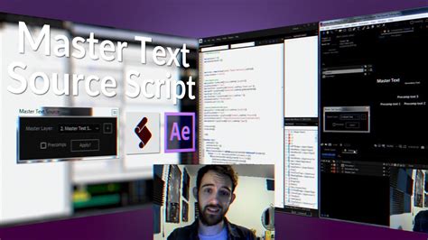 after effects scripting tutorial master text source script youtube