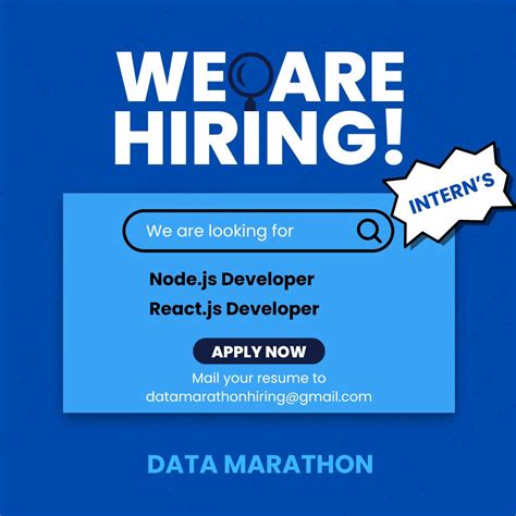data marathon on linkedin internship fresher nodejs reactjs