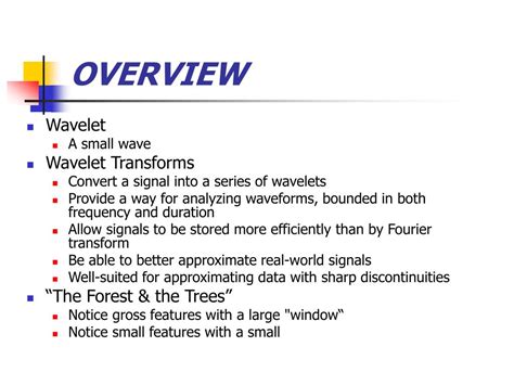 Ppt Introduction To Wavelet Powerpoint Presentation Free Download