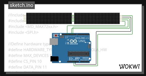 Led Dot Matrix Wokwi ESP STM Arduino Simulator