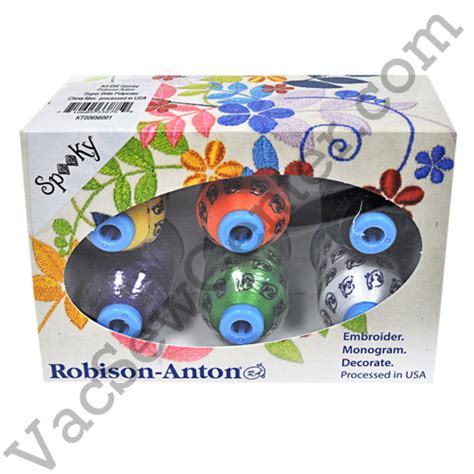 Robison Anton Polyester Mini King 6 Spool T Pack Spooky Dixons
