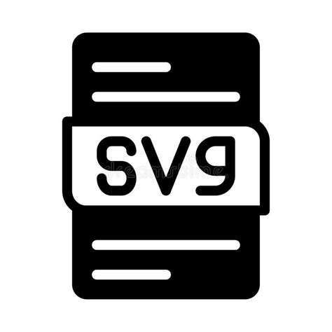 Svg Format File Type Icons Document Extension Symbol Icon With A Black Fill Outline Design