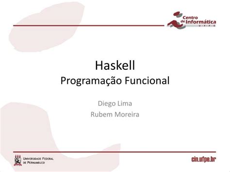 PPT Haskell Programação Funcional PowerPoint Presentation free download ID