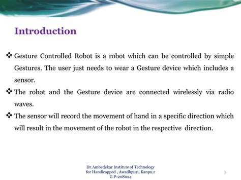 Wireless Gesture Controlled Robot Ppt