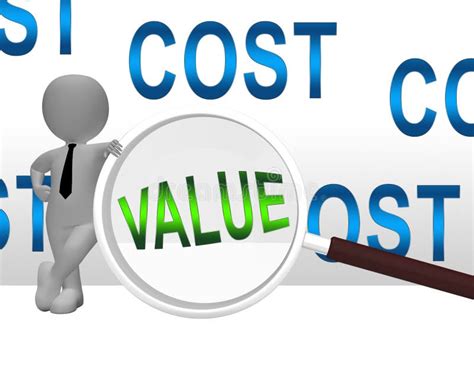 cost vs value graph denotes return on investment roi 3d illustration