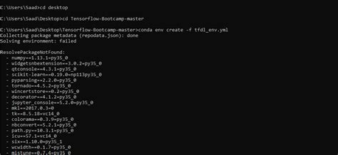 Python Anaconda Conda Env Create F Tfdlenvyml Solving Envirnoment