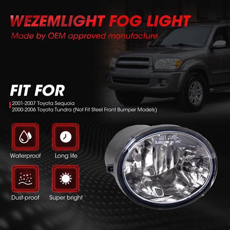 Wezemlight Fog Lights Assembly Replacement For 2000 2006
