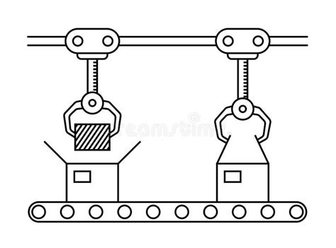 Thin Line Style Assembly Line Stock Illustrations 484 Thin Line Style Assembly Line Stock