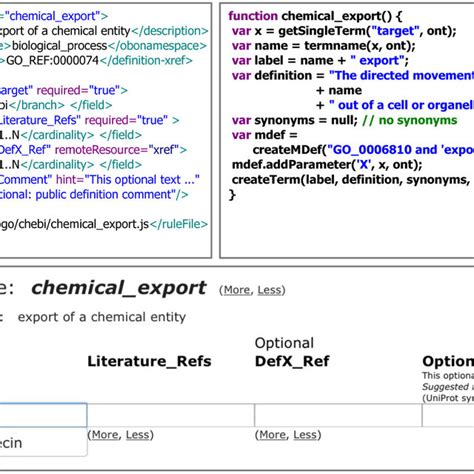Example Template And Configuration For TermGenie Top Left XML Based Download Scientific