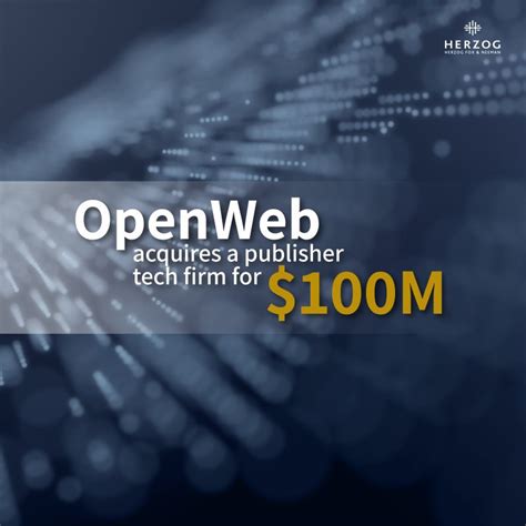 Herzog On Linkedin Congratulations To Our Client Openweb On Its Recent