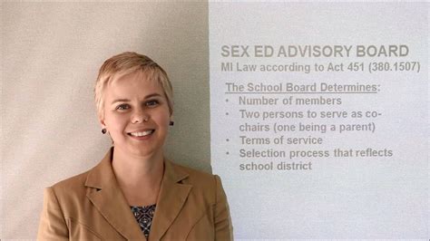 Sex Ed Advisory Boards Explained State Of Michigan Requirements For