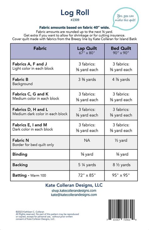 Log Roll Kate Colleran Designs