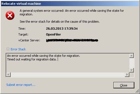 Timed Out Waiting For Migration Data Error And Fix For A Vmachine Techyv