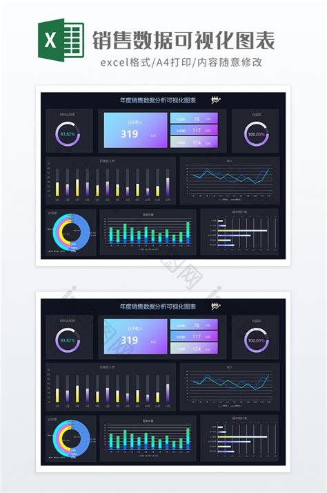 销售数据可视化图表下载 包图网