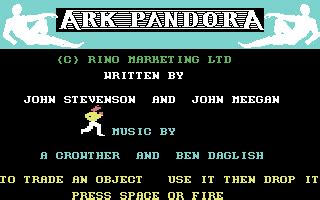 Ark Pandora Commodore Game Download Disk Tape Music Lemon