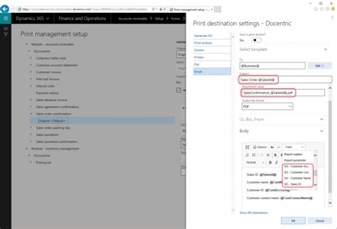 Use Custom Placeholders In Print Destinations In Docentric AX Free Edition Docentric AX