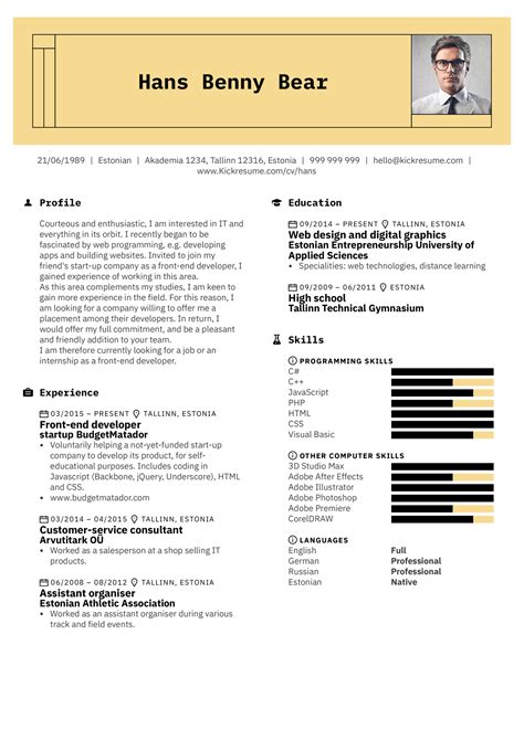 Detail Contoh Cv Programmer Koleksi Nomer 32
