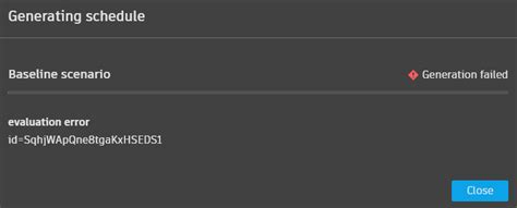 Generation Failed Error In Flow Generative Scheduling When Attempting