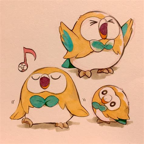 Rowlet Pokemon Drawn By Ikuchi Osutega Danbooru