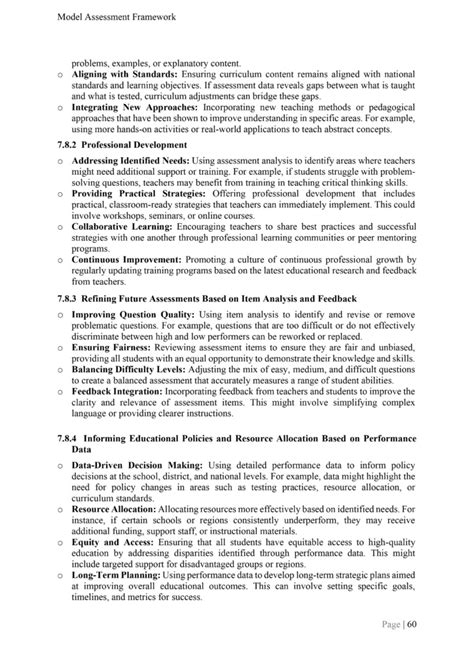 Model Assessment Framework Inter Boards Coordination Commission Ibcc