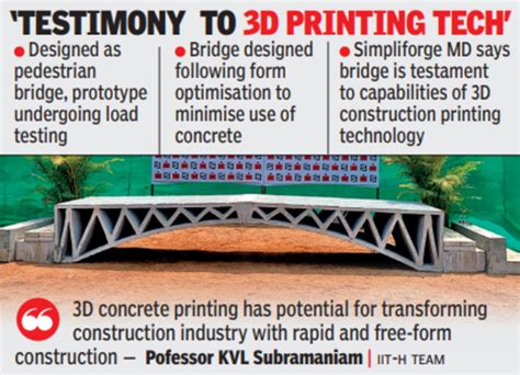 Iit Hyderabad And Simpliforge Build 1st 3d Printed Bridge Prototype