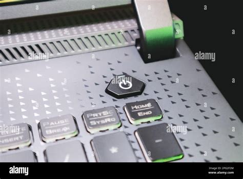 Laptop Turn On Power Key With Green Light Gaming Powerful Grey