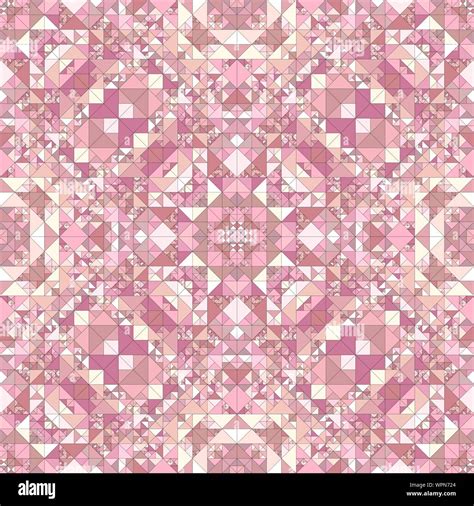 Pink Seamless Abstract Triangle Mosaic Tile Kaleidoscope Wallpaper Pattern Tribal Vector