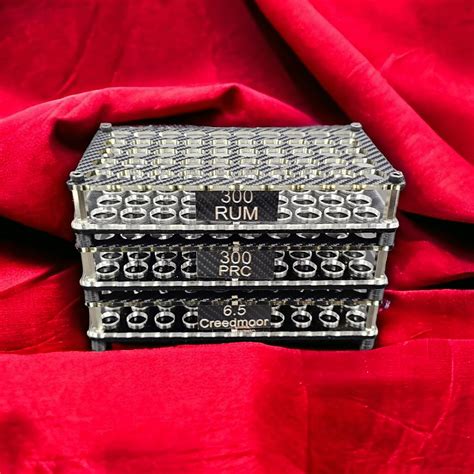 50rd Reloading Tray Reloading Block Custom Reloading Tray Stackable Reloading Tray Bullet