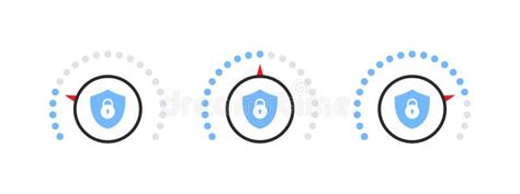 Security Level Scale Threat Levels Gauge Measurement Scale Stock Vector Illustration Of