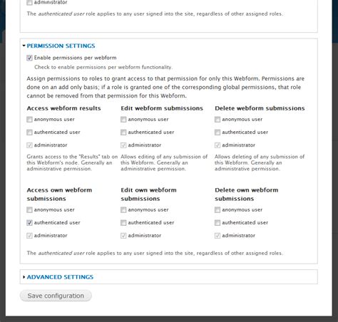 permissions per webform