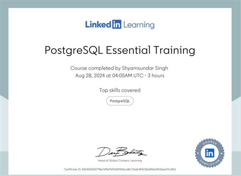 Shyamsundar Singh On Linkedin Postgresql Eg Learning