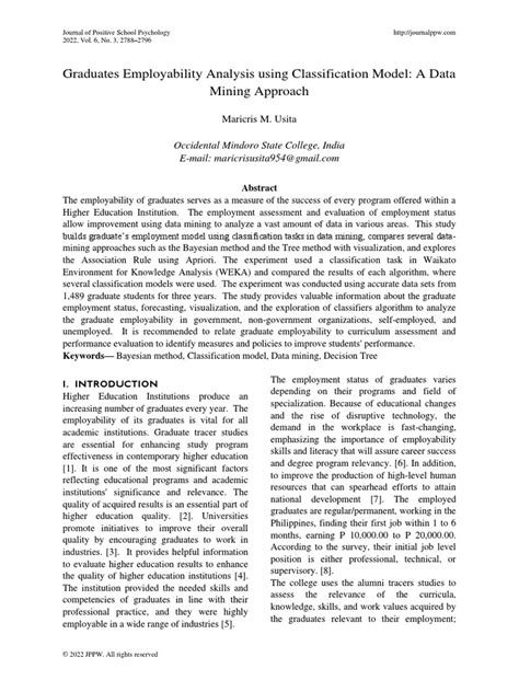 8 graduates employability analysis using classification model a data