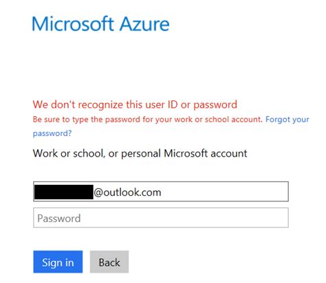 Azure Cli Initialization Saying Invalid Login Stack Overflow