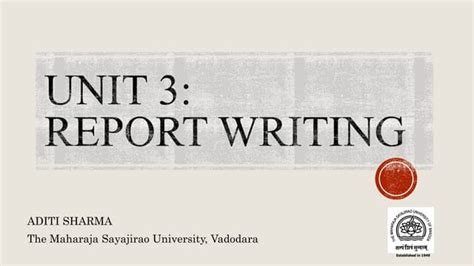 Report Writing All Notes Report Writing 1pptx