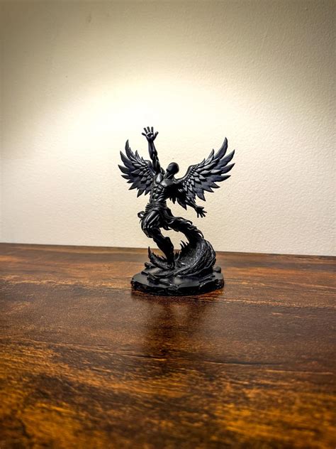 Icarus Sculpture Satin Black Resin Mythology Statue Modern Greek Art Etsy