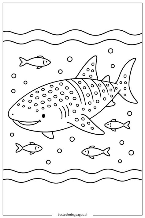 22 Páginas Para Colorear De Dibujos De Tiburón Ballena Para Colorear