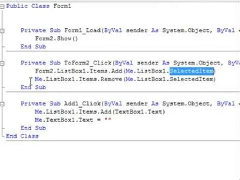 How To Transfer Items From A List Box In VB Net VB NET WonderHowTo