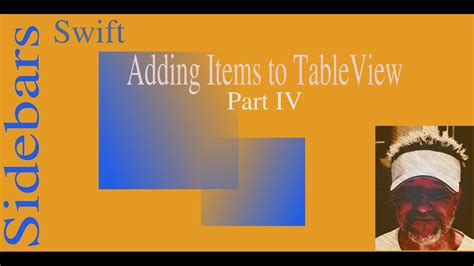 Table View Adding Items Part Ivswift Sidebars Xcode Youtube