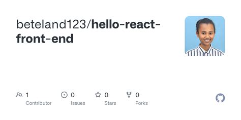 GitHub Beteland Hello React Front End