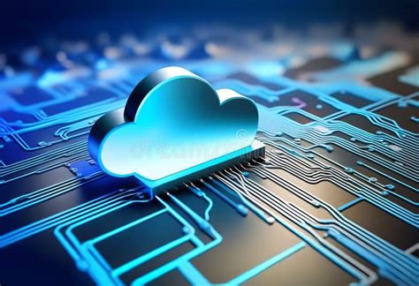 Cloud Computing Technology Internet On Converging Point Stock Illustration Illustration Of