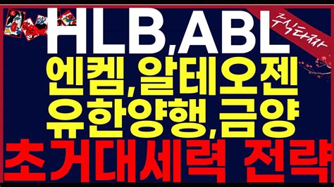 Hlb엔켐금양에이비엘바이오알테오젠 주가 전망 긴급당일은 이렇게 대응하세요 정확히시장대응방법을 기재했습니다hlb 엔켐 알테오젠 에이비엘바이오 금양