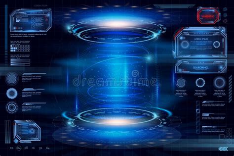 Game Interface Futuristic Hud Background 3d Cyber Space Design