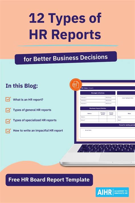 Types Of HR Reports For Better Business Decisions FREE TEMPLATE