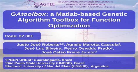 Pdf Gatoolbox A Matlab Based Genetic Algorithm …gatoolbox A Matlab