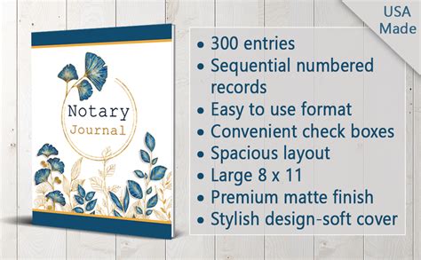 Notary Journal Notary Public Log Book With 300 Entries For Notarial