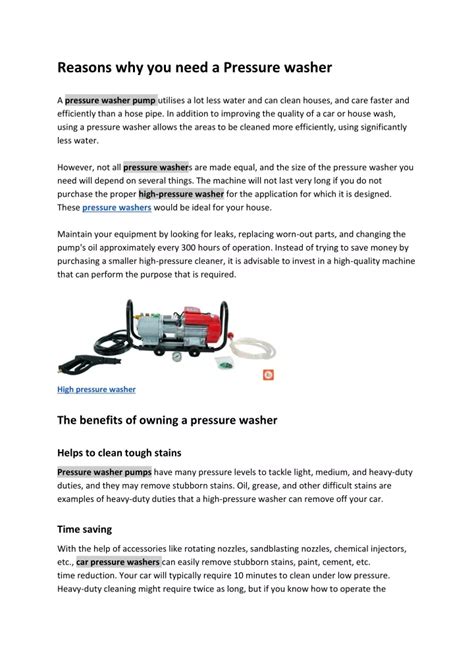 Ppt Reasons Why You Need A Pressure Washer Powerpoint Presentation