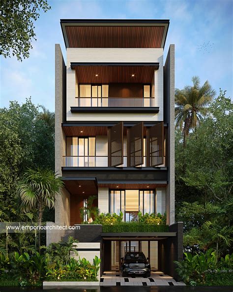 Desain Rumah Modern 4 Lantai Ibu Shl Jakarta Selatan