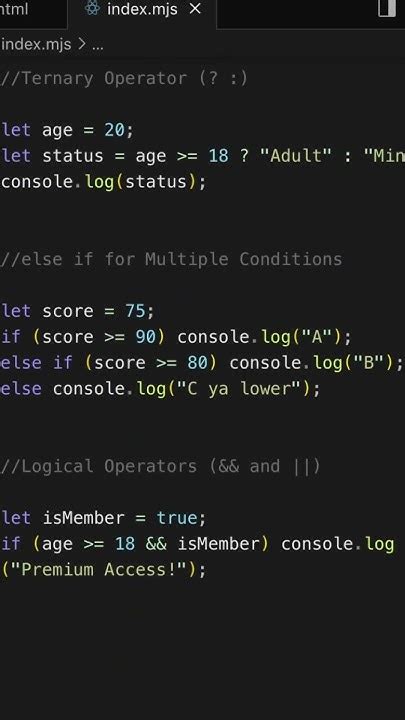 Javascript Ifelse Explained In 60 Seconds Javascript